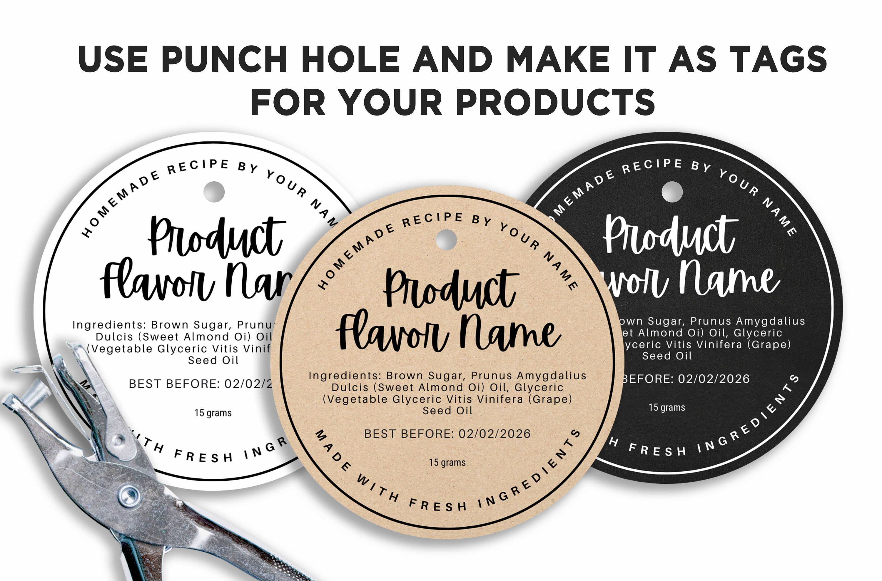 Editable Round Label for Canning Jar, Round Labels for Jams, Round ...