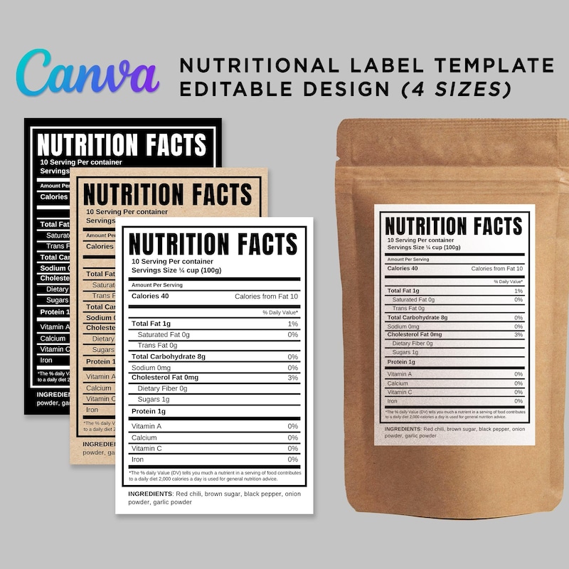 Book Nutrition Label - Etsy