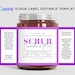 Scrub Wrap Labels, Body Scrub Label Stickers, Bath Scrub Design Labels ...
