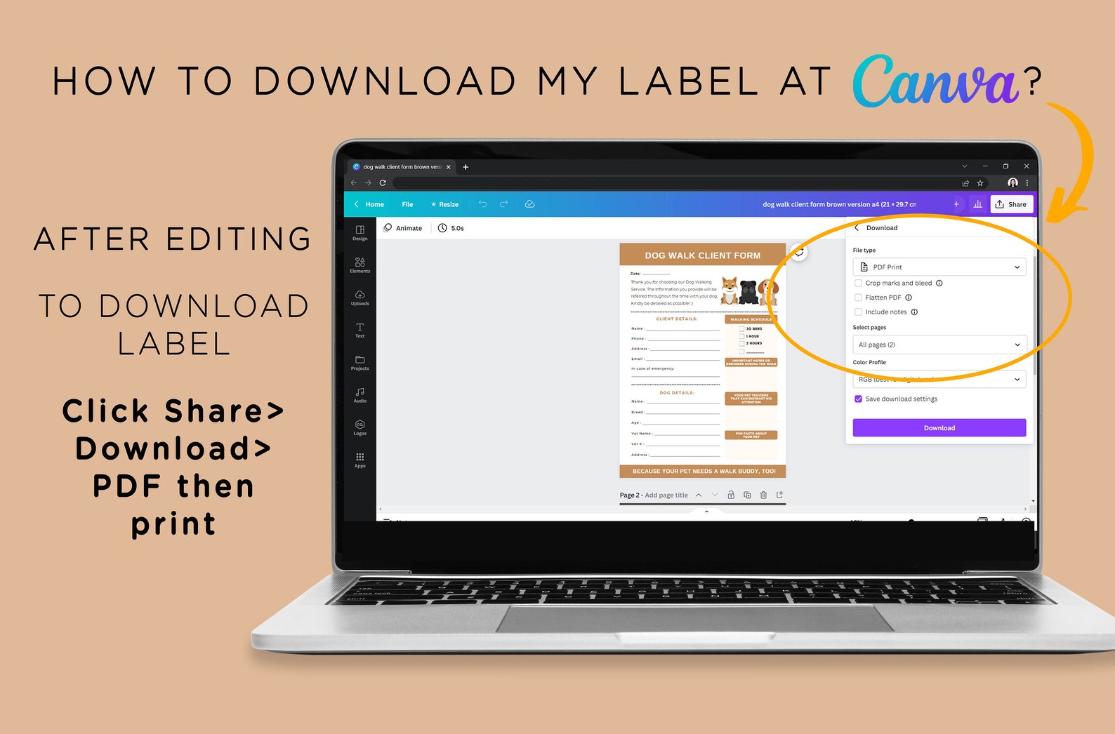 Printable Dog Walk Client Form, Dog Walk Service Dog Information, Dog ...