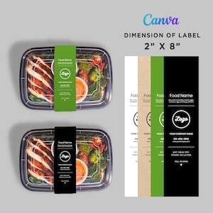Food Labels, Food Packaging Labels, Food Container Labels, Fresh Salad ...