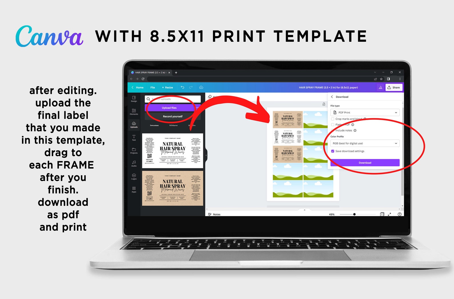 Hair Spray Design Labels Hair Bottle Spray Label Hair Care - Etsy