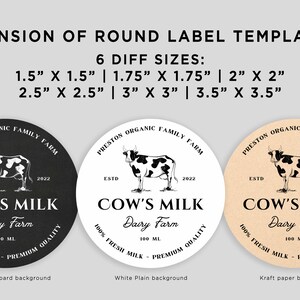 Cow's Milk Label, Milk Labels, Cow Printables, Fresh Milk Labels, Milk ...