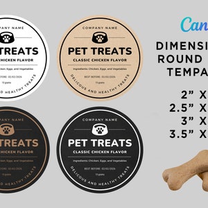 Editable Pet Treats Label, Dog Treats Printable Label, Pet Treats Pouch ...