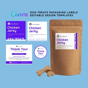 Printable Dog Food Labels, Dog Treats Packaging Labels, Dog Treats ...