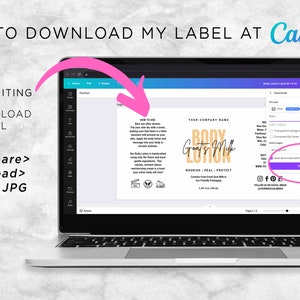 Body Lotion Bottle Labels Design, Lotion Label Template, Handmade ...