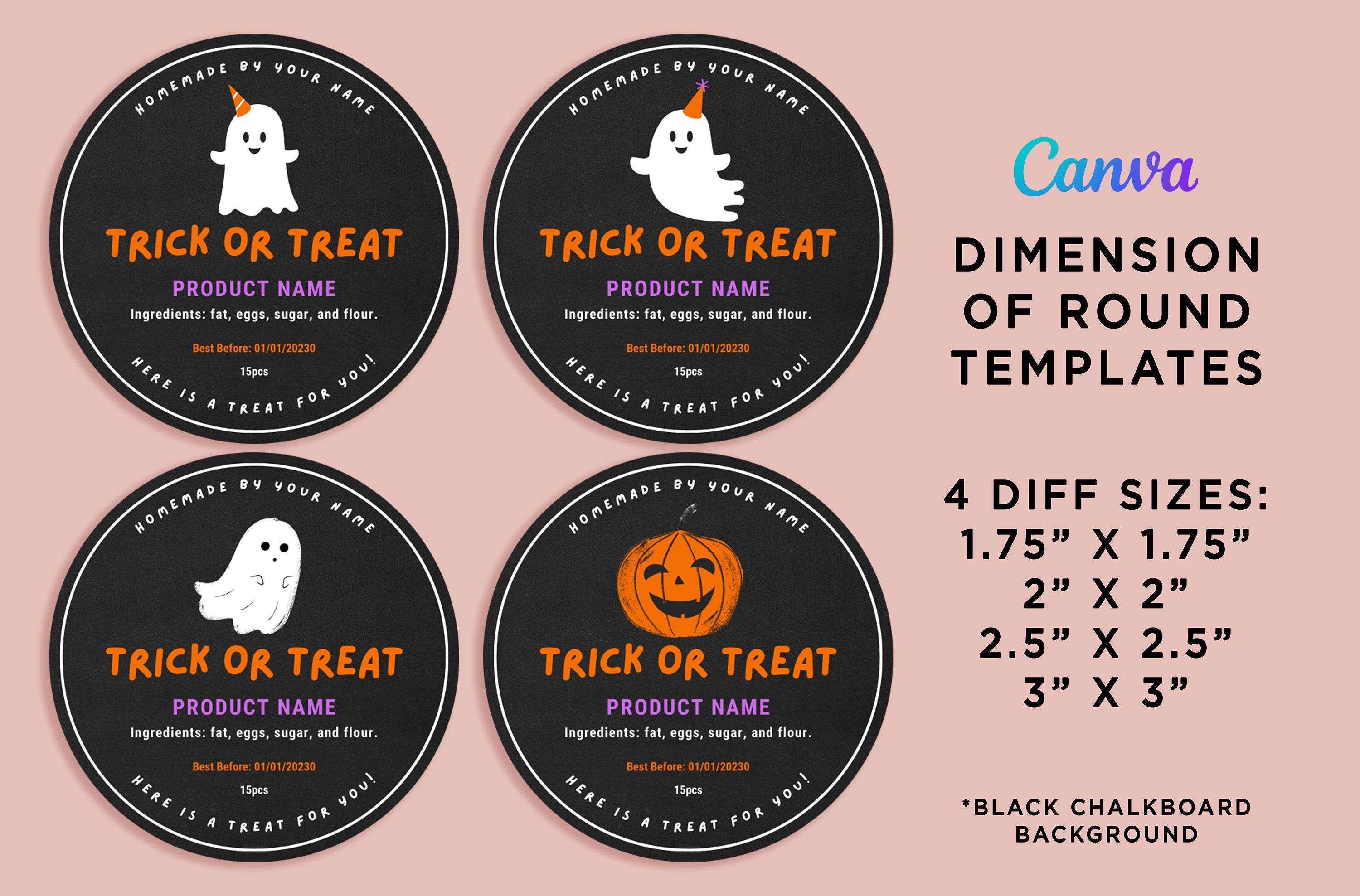 Halloween Labels, Halloween Stickers, Homemade Cookie Labels for ...