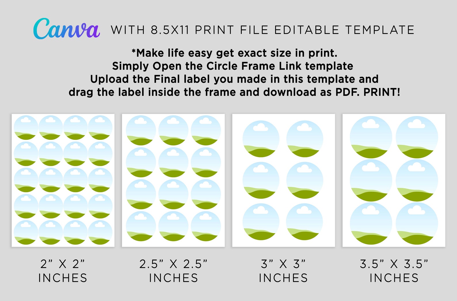 Printable Product Round Label Popcorn Labels Food Circle - Etsy
