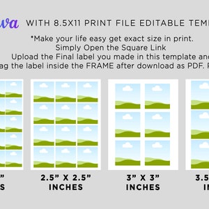 Product Labels, Square Labels, Made With Love Square Labels, Product ...