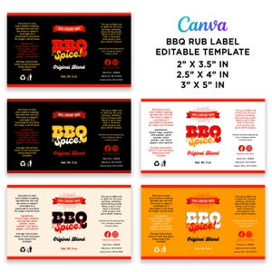 BBQ Spice, BBQ Spice Label, Barbeque Rub, BBQ Spice Jar, Barbeque Spice ...