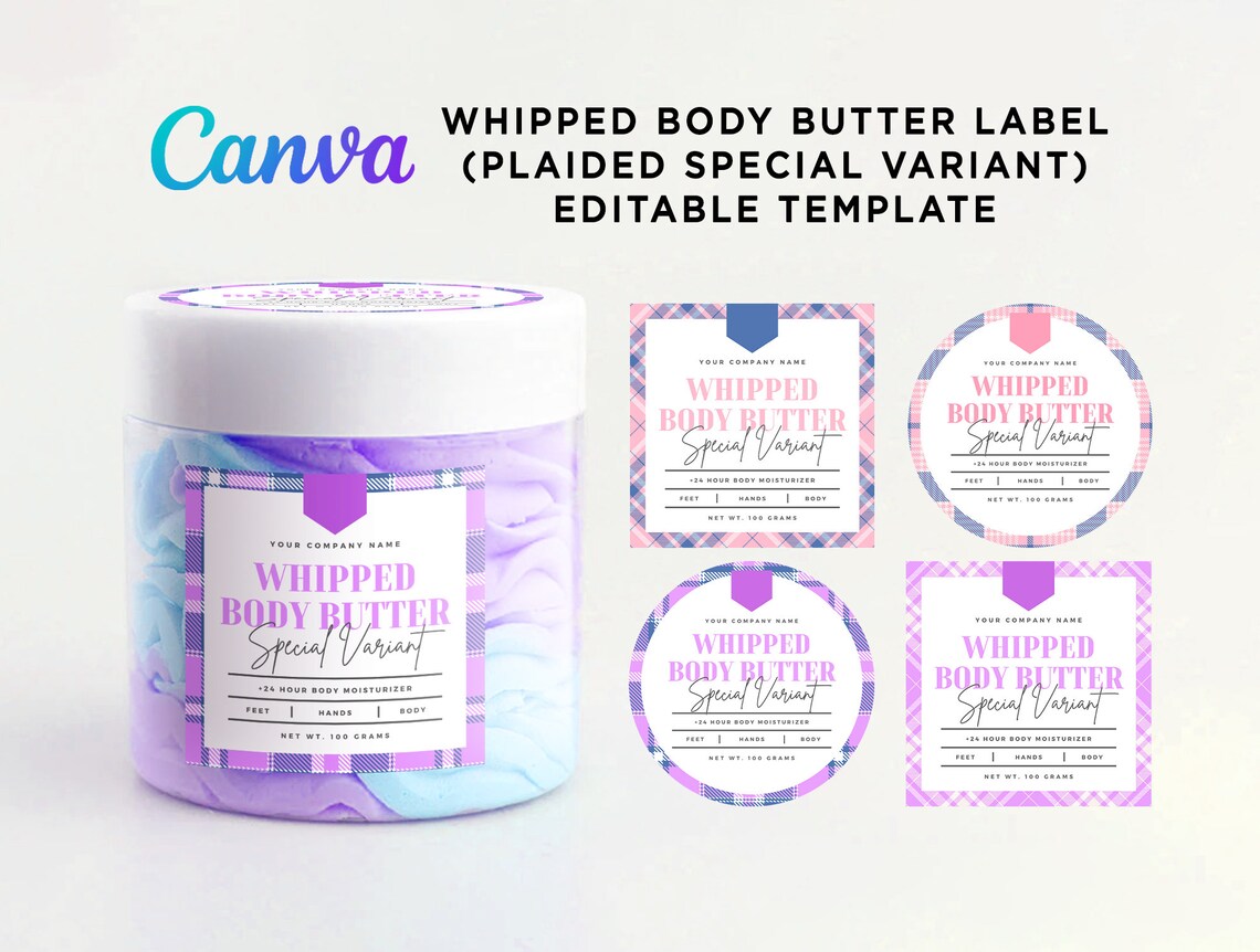 Whipped Body Butter Label Whipped Body Butter Special - Etsy
