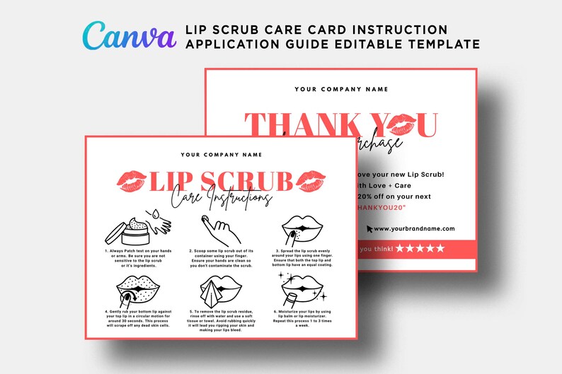 Lip Scrub Application Guide, How to Use Lip Scrub, Lip Scrub Thank You ...