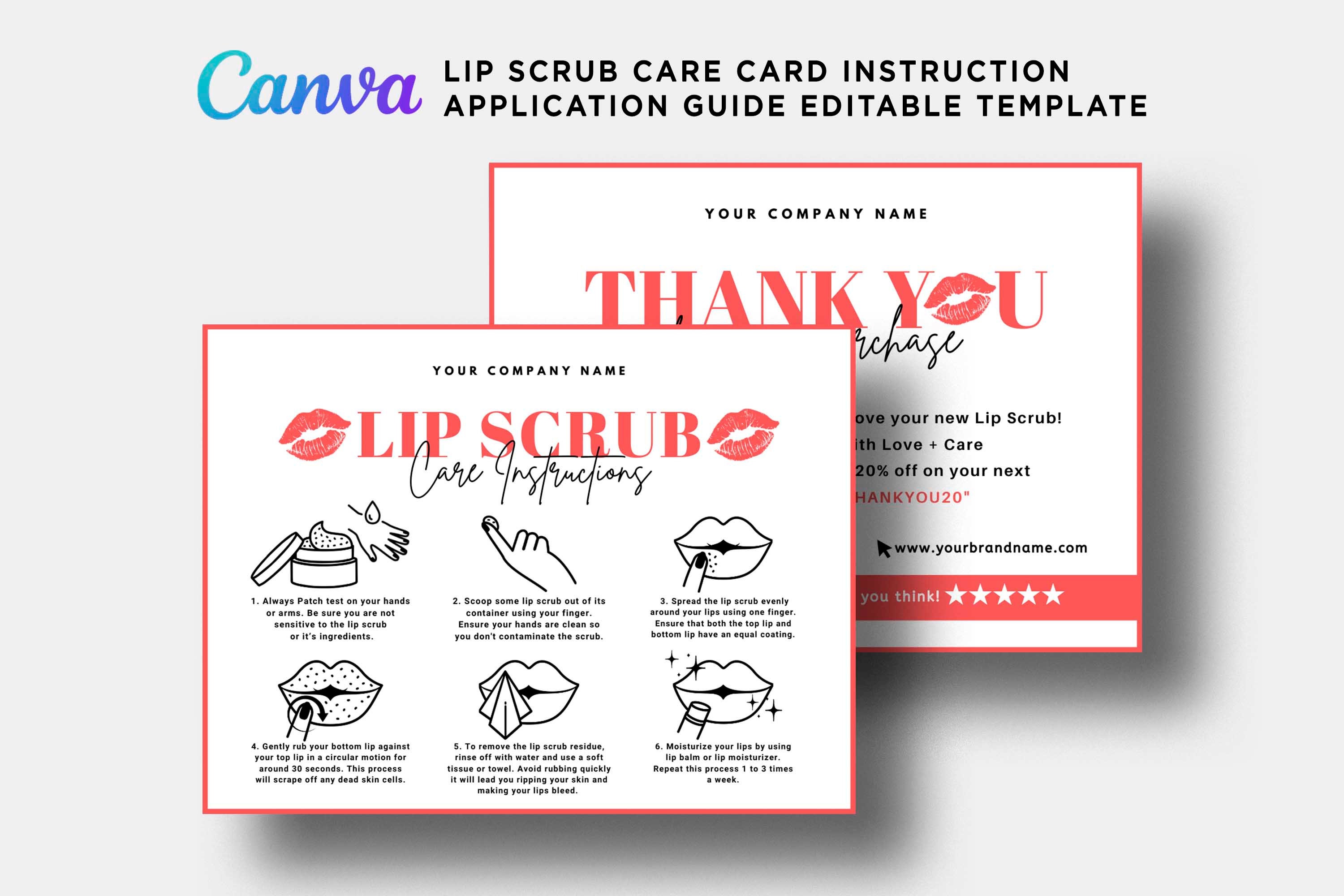 Lip Scrub Application Guide, How to Use Lip Scrub, Lip Scrub Thank You ...