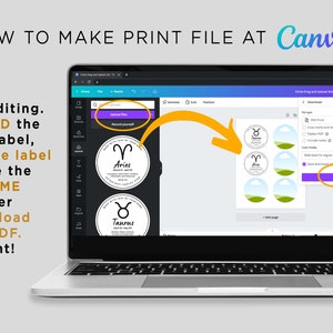 Zodiac Sign Round Labels, Zodiac Sign Candles, Horoscope Candle, Zodiac ...