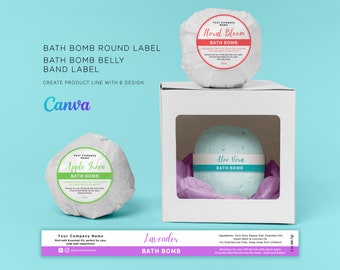 Canva Bath Bomb Label - Etsy