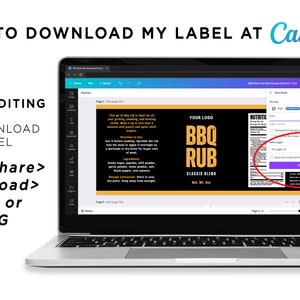 Printable BBQ Rub Label Design, Barbeque Rub 4oz Clear Bottle, Barbeque ...