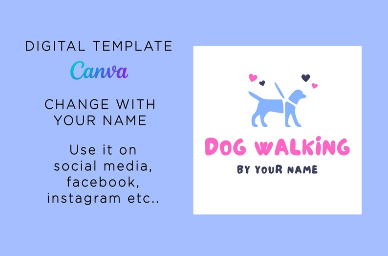 Dog Walk Service Starter Kit Dog Walk Service Logo Dog - Etsy