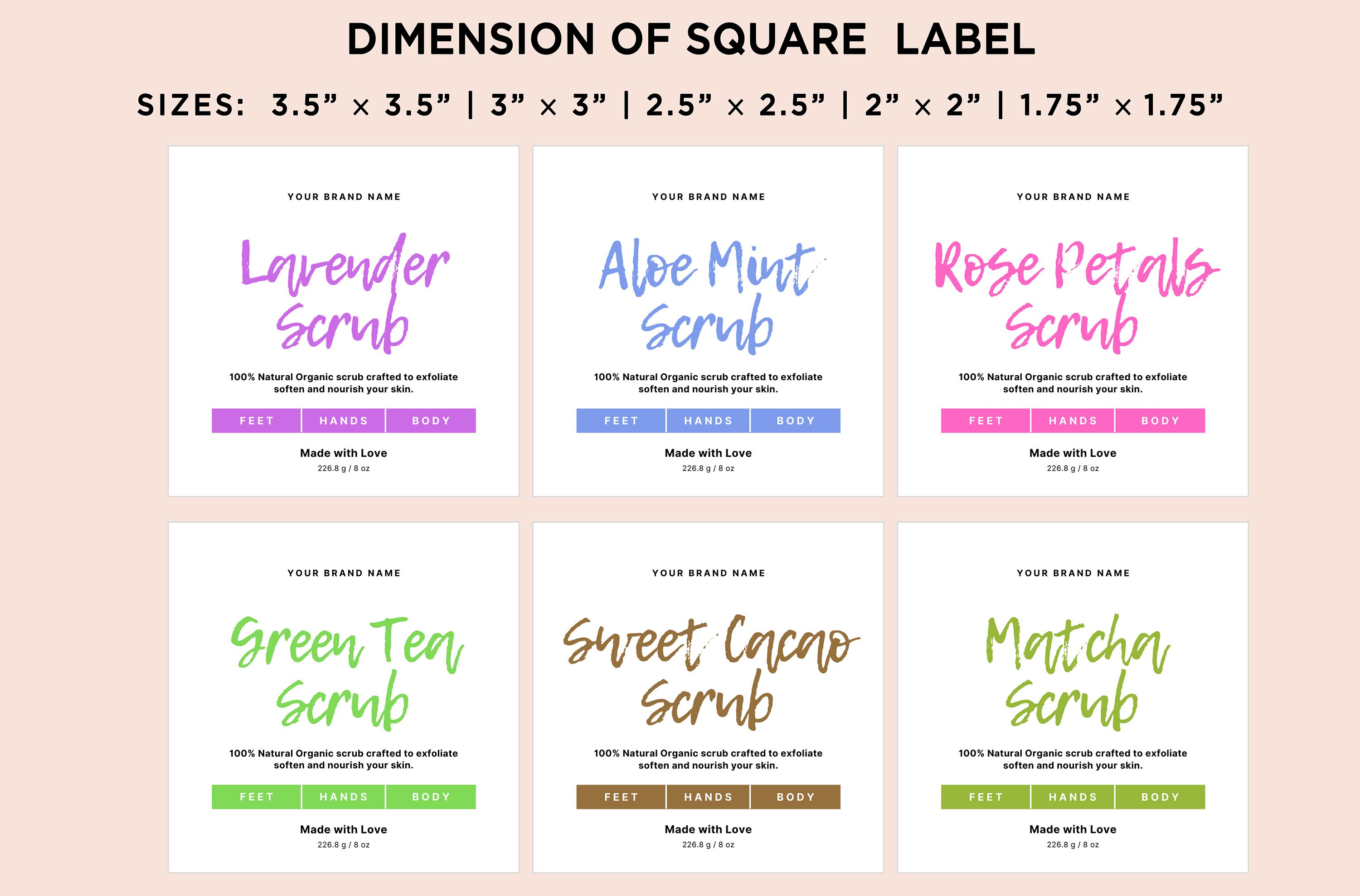 Printable Bath Body Scrub Labels Sugar Scrub Label Soak Salt - Etsy