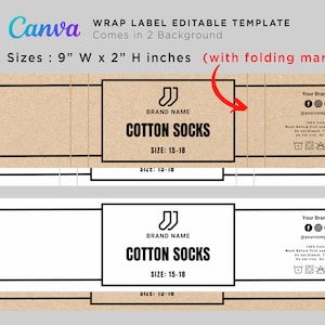 Socks Labels Template, Cotton Socks Label Designs, Socks Thank You ...