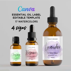 Essential Oil Labels, Dropper Bottle Labels, 5ml Essential Oils, 15ml ...