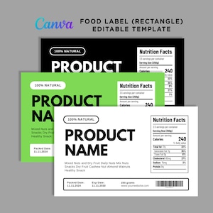 Rectangle Food Labels, Snack Label, Pouch Packaging Label, Freeze Dried ...
