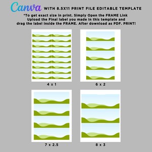 Printable Jar Label Wrap Around Stickers, Mason Jar Labels, Container ...