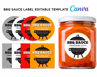 Bbq Sauce Label Template - Etsy