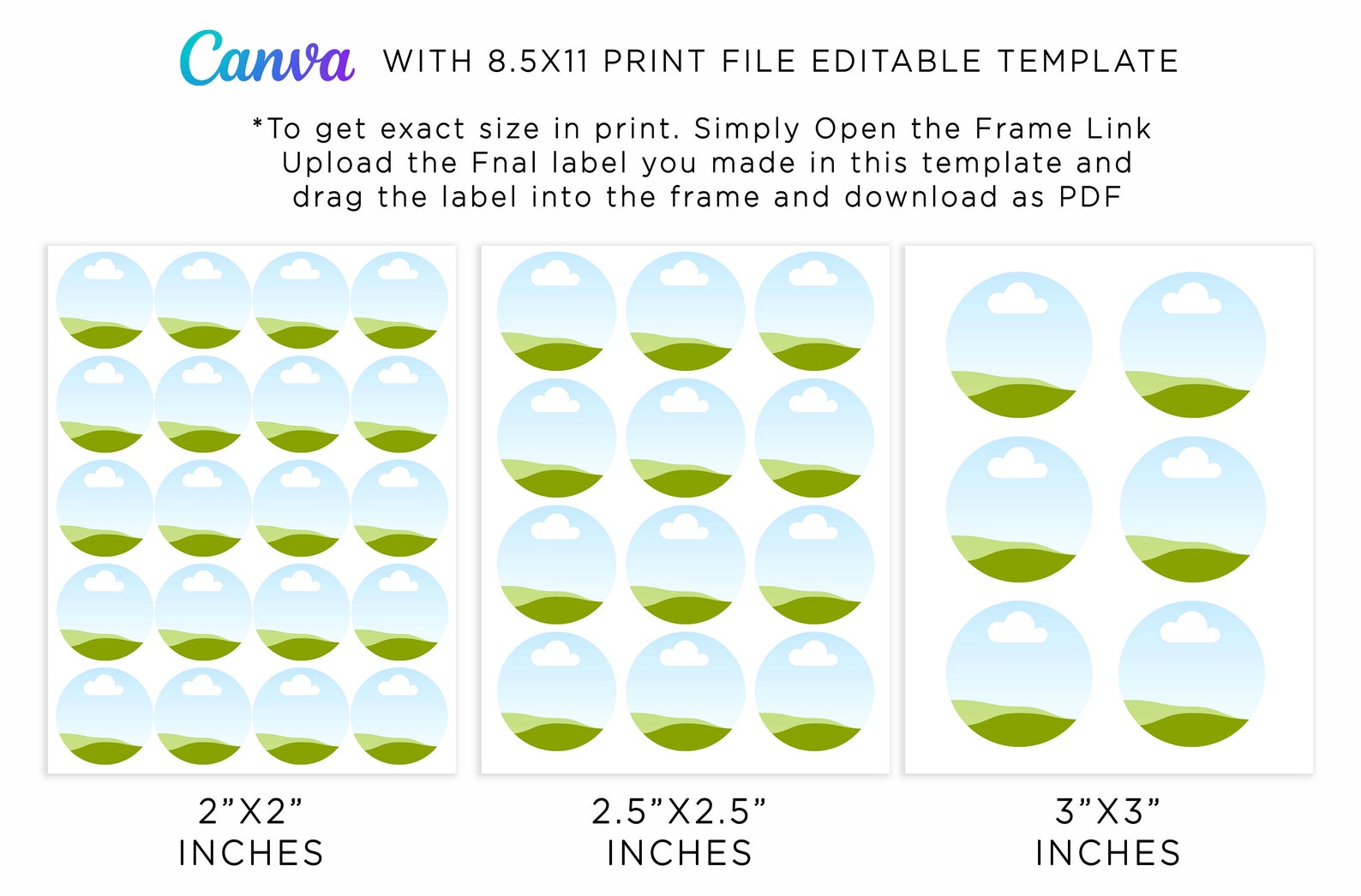 Editable Round Label for Canning Jar, Round Labels for Jams, Round ...