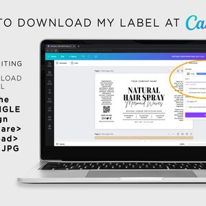 Hair Spray Design Labels, Hair Bottle Spray Label, Hair Care Spray ...