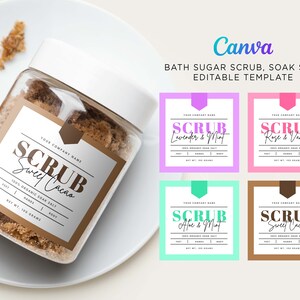 Printable Bath Body Scrub Label Sugar Scrub Label Bath Salt - Etsy