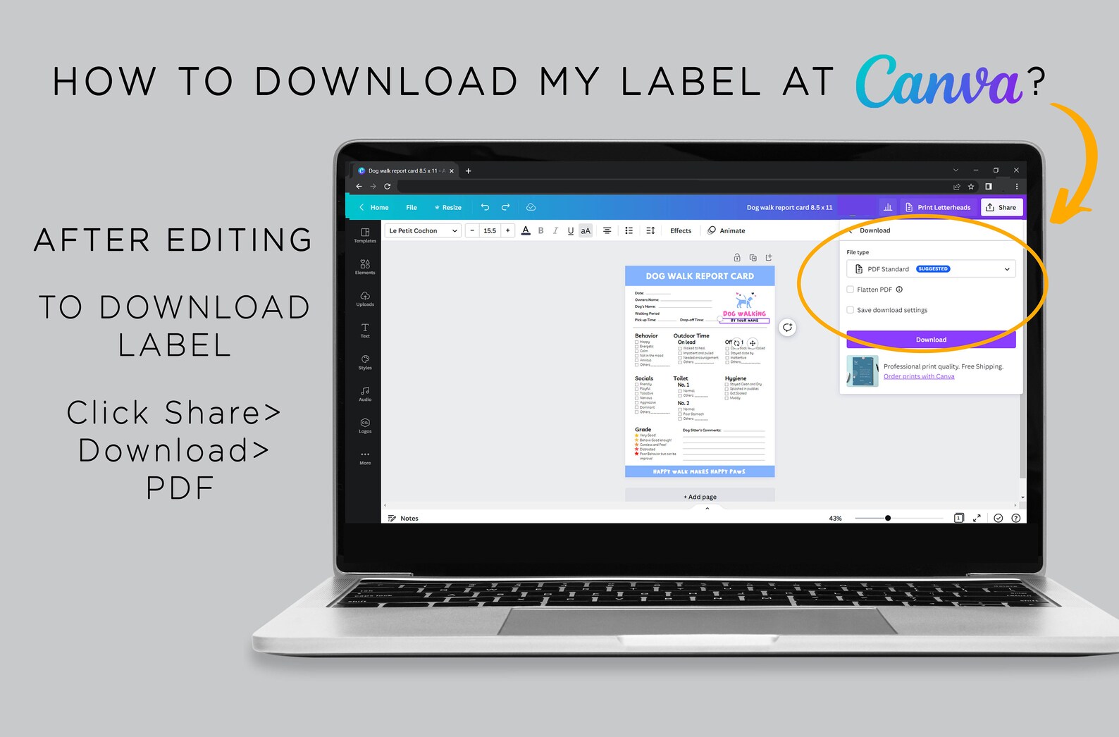 Printable Dog Walking Report Card, Dog Walk Service Report Card, Dog ...