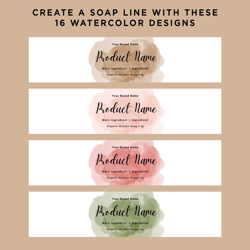 Printable Wrap Labels for Soap Custom Soap Labels Organic - Etsy