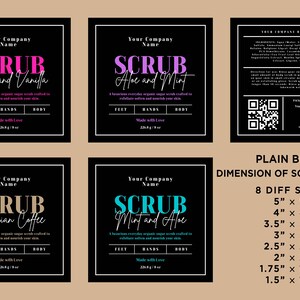 Printable Bath Body Scrub Label, Sugar Scrub Label, Bath Soak Salt ...