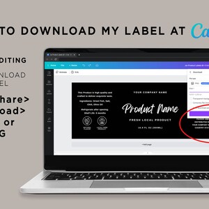 Food Jar Labels, Gourmet Labels, Print Product Label, Jar Label ...