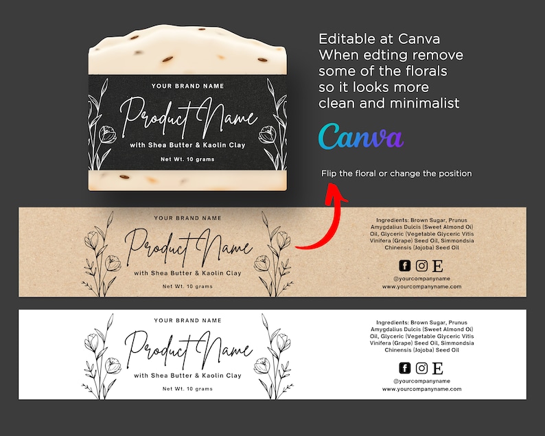 Printable Soap Label Organic Artisan Soap Label Custom Soap - Etsy