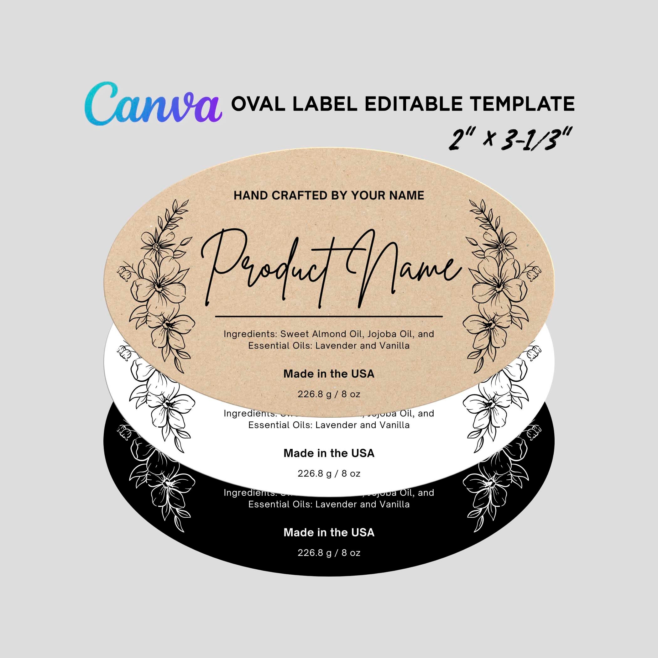 Oval Beer Label Template