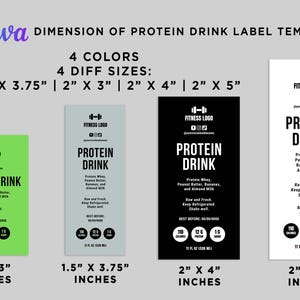 Protein Drink Bottle Labels, Smoothie Labels, Protein Juice Cold Press ...