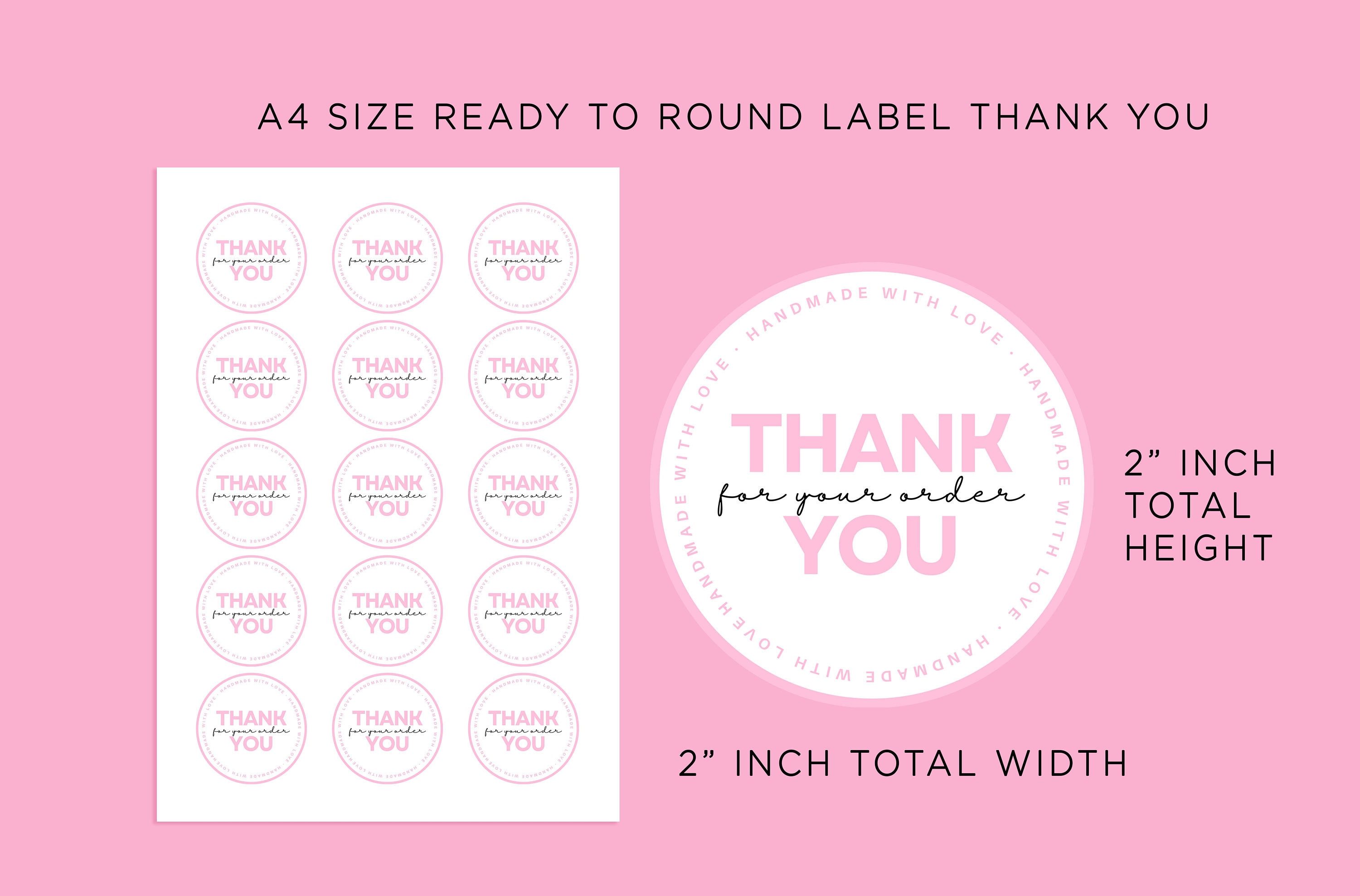 Instant Download Ready to Print A4 Handmade Care Card Labels - Etsy
