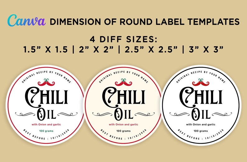 Chili Oil Label, Chili Garlic Label, Homemade Product Label, Chili Oil ...