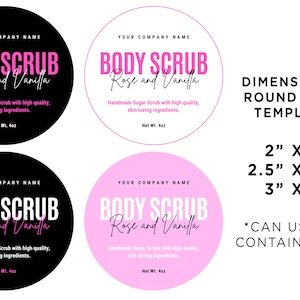 Body Scrub Wrap Labels, Sugar Scrub Labels, Foot Scrub Labels, Bath ...