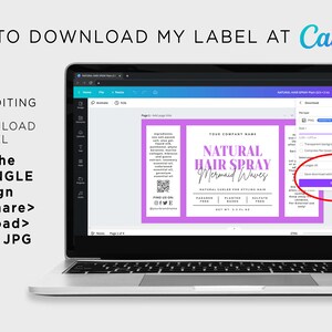 Template for Hair Spray Labels, Hair Spray Bottle Design, Hair Care ...