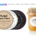 Editable Round Label for Canning Jar, Round Labels for Jams, Round ...