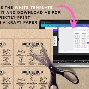 Body Scrub Card, Bath Scrub Care Instructions, How to Use Body Scrub ...