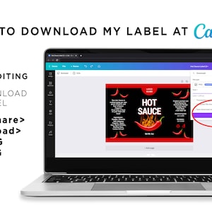 Printable Hot Sauce Label, Hot Sauce Bottle Design, Hot Sauce 5oz ...