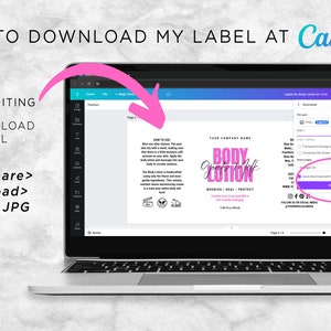 Body Lotion Label, Body Lotion Design, Lotion Label Template, Handmade ...