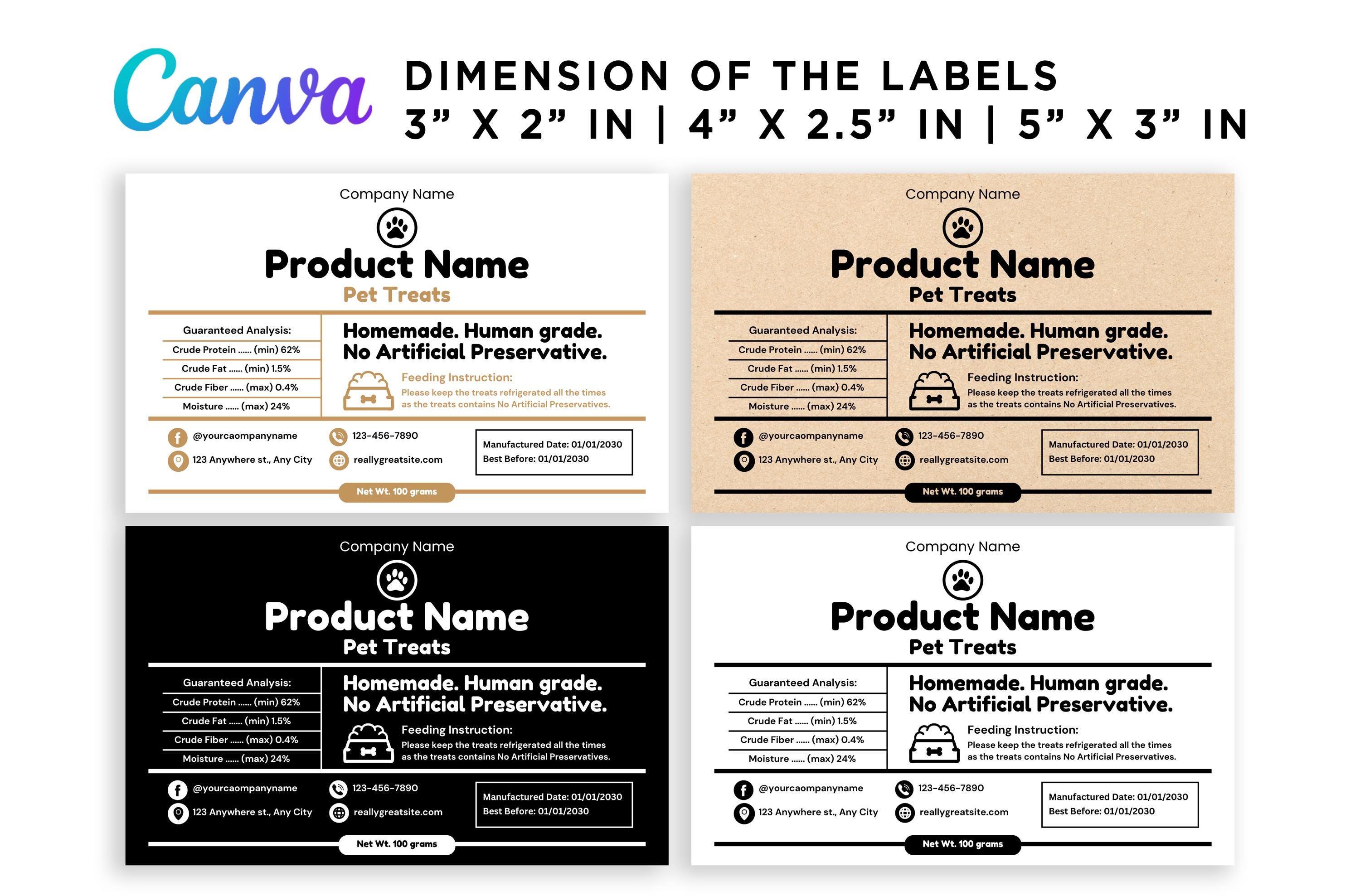 Rectangle Pet Food Labels, Dog Treats Packaging, Pet Treats Pouch ...