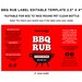 BBQ Rub Label, BBQ Spice Labels, BBQ Labels, Barbeque Rub, Spice Labels ...