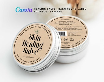 Round Salve Label - Etsy