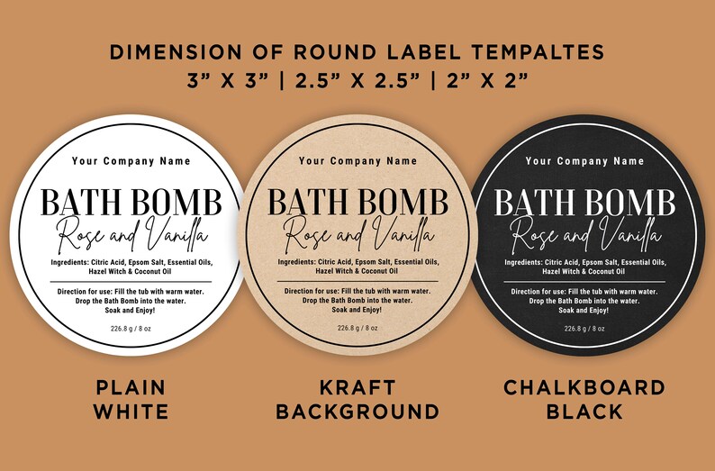 Printable Bath Bombs Design Label Bath Bomb Belly Band Label - Etsy