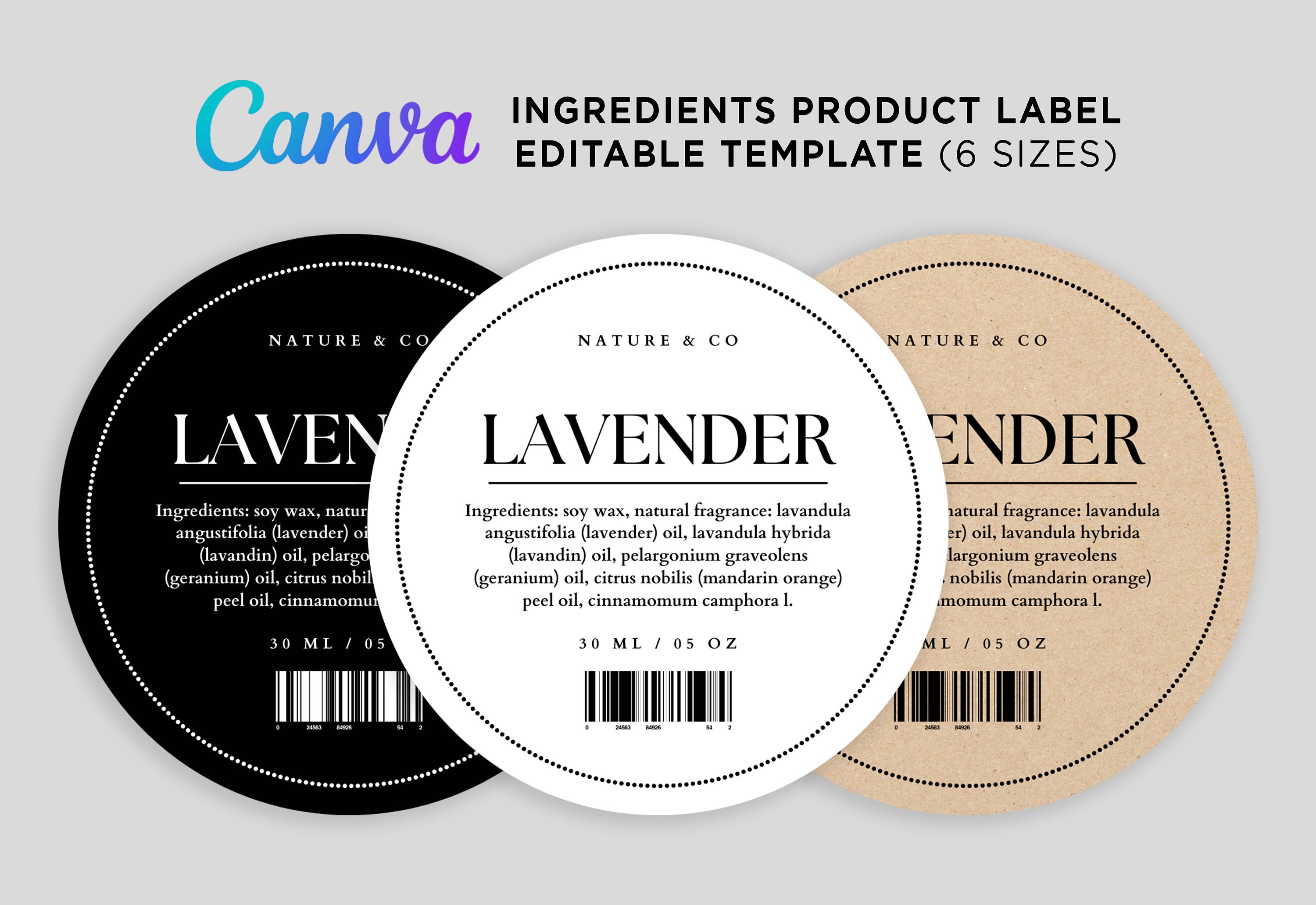 Printable Ingredients Label Product Back Label Direction for - Etsy